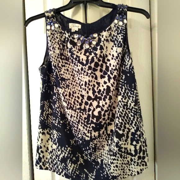 Chous | Tops | Chaus Top W Beads And Rhinestone Design Size 6 | Poshmark